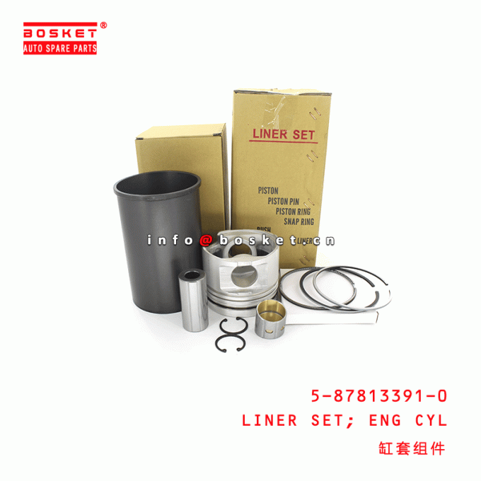 5-87813391-0 Engine Cylinder Liner Set 5878133910 for ISUZU NQR66 4HF1