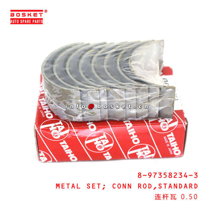 8-97358234-3 Isuzu Engine Parts Standard Connecting Rod Metal Set For ...